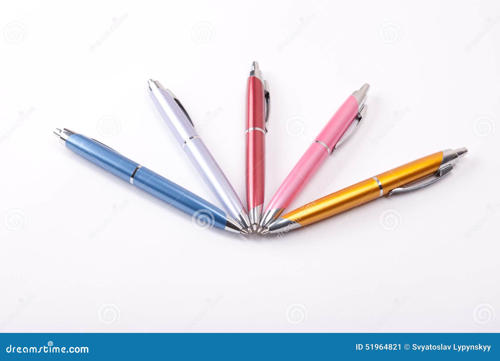 Ballpoint pens on table stock image. Image of sign, pencils - 51964821