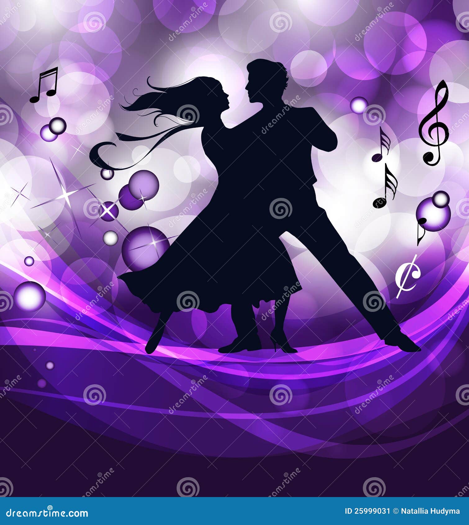 Ballroom Dancers Couple. Cartoon Vector | CartoonDealer.com #87746673