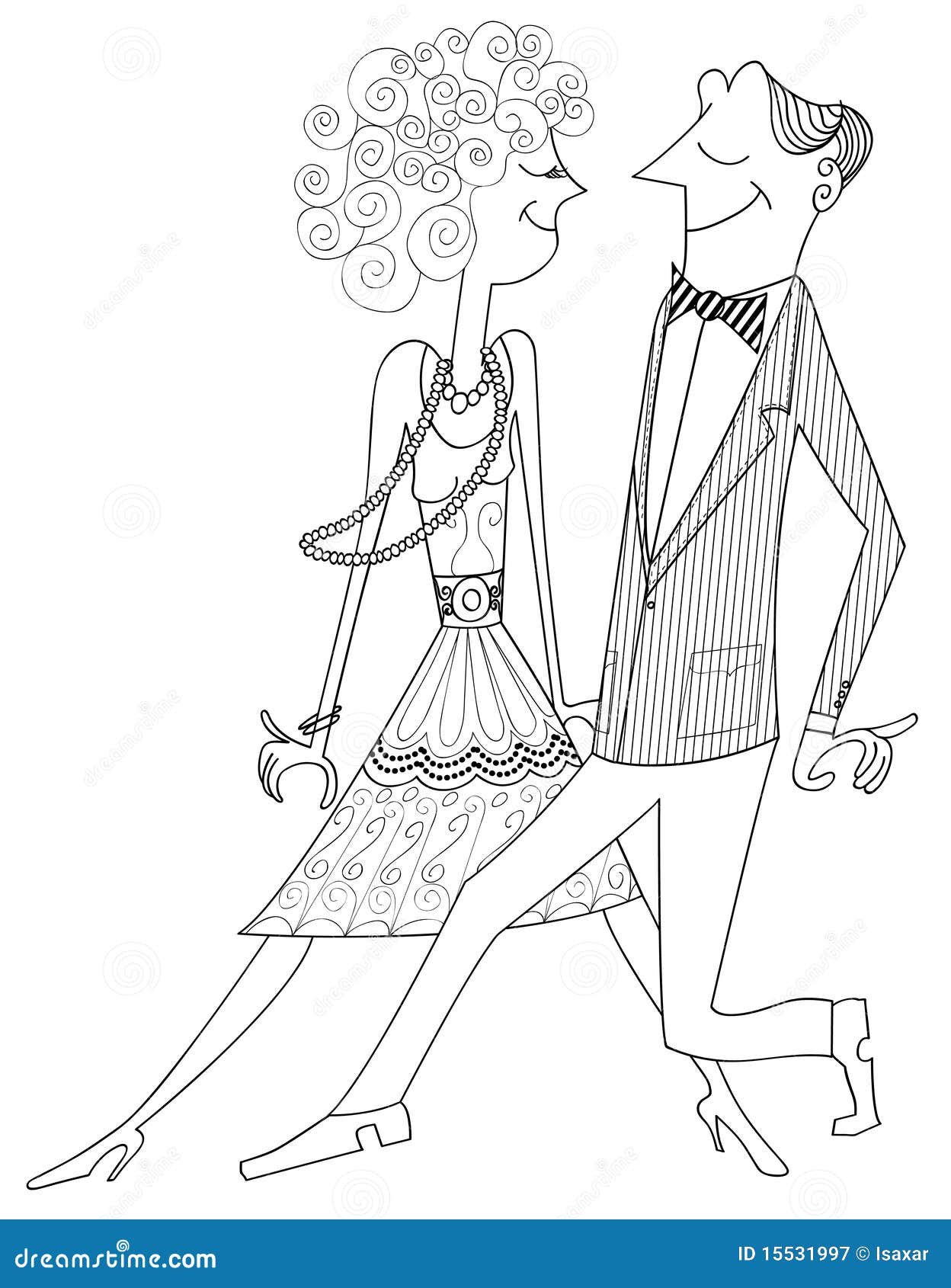 Ballroom dancing couple stock vector. Illustration of love - 15531997