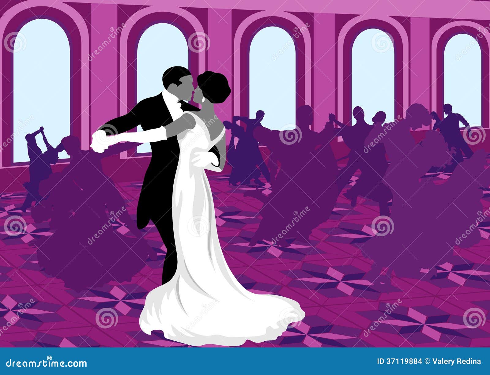 Ballroom Dancing Web Banner Templates Cartoon Vector | CartoonDealer ...