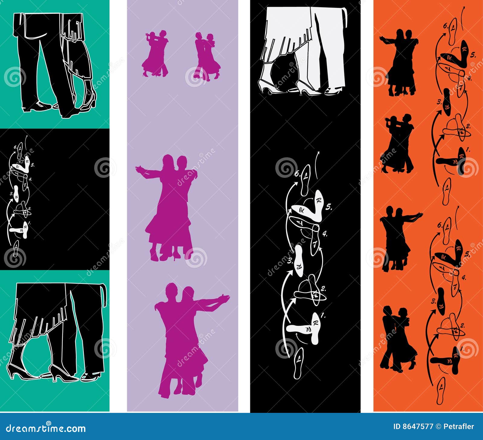 Ballroom Dancing Web Banner Templates Cartoon Vector | CartoonDealer ...