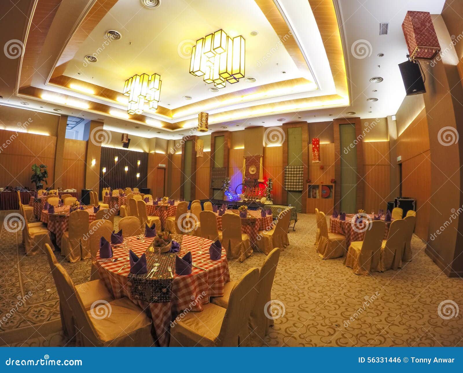 Ballroom stock photo. Image of chair, table, architecture - 56331446