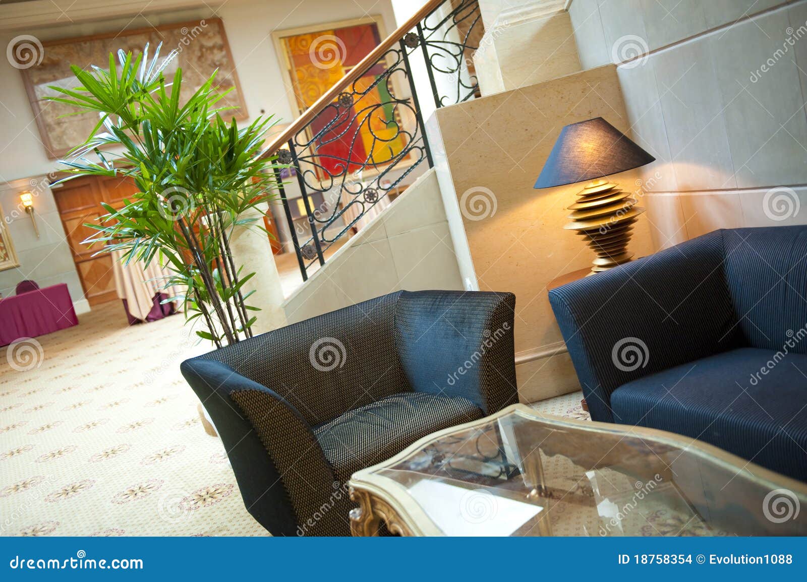 Ballroom lobby lounge stock photo. Image of relaxation - 18758354