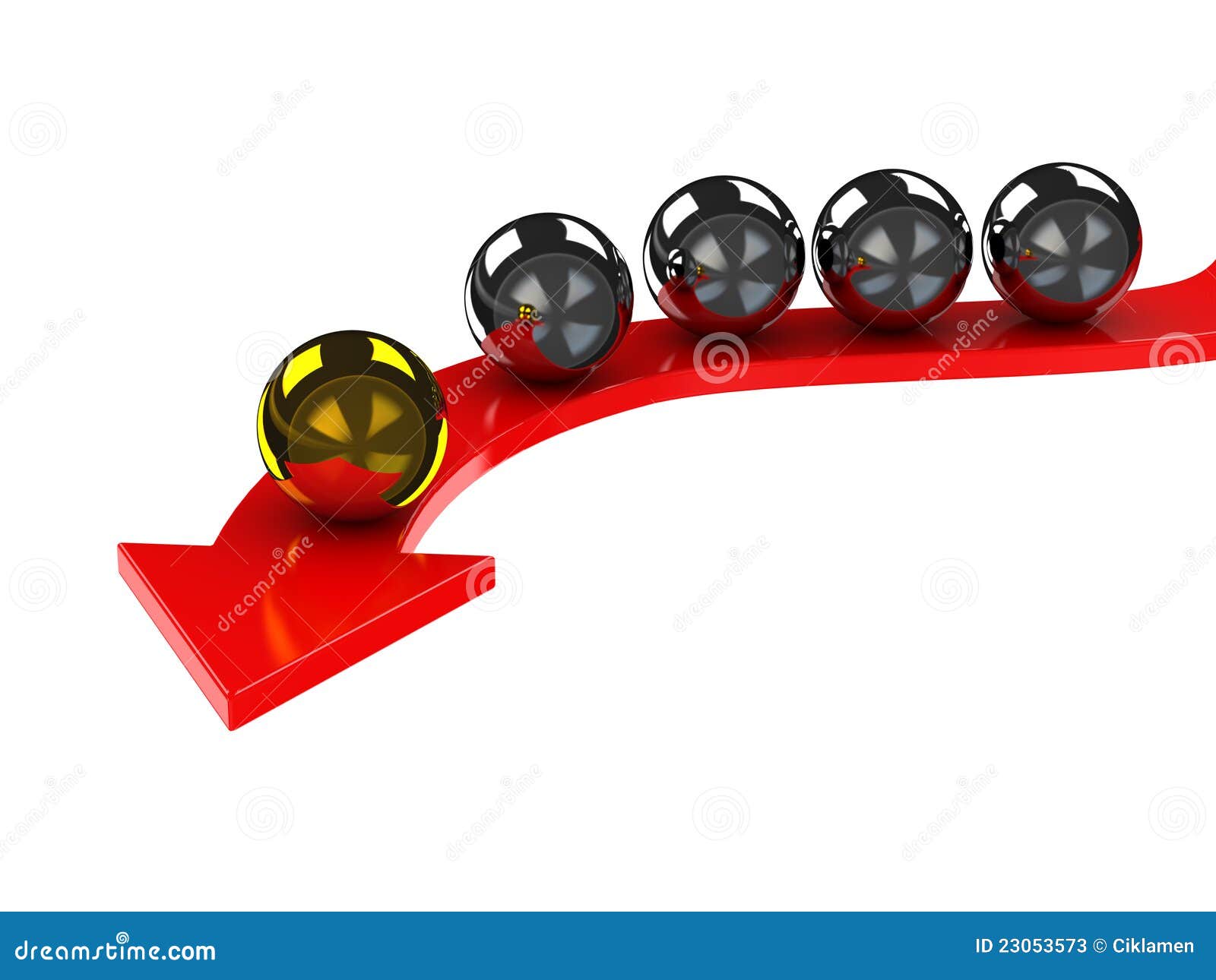 Balls on an arrow stock illustration. Illustration of isolated - 23053573