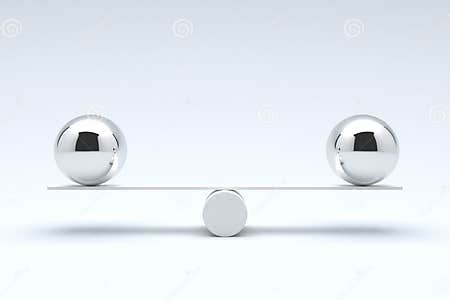 Balls Balancing, Balanced Concept. Stock Illustration - Illustration of ...