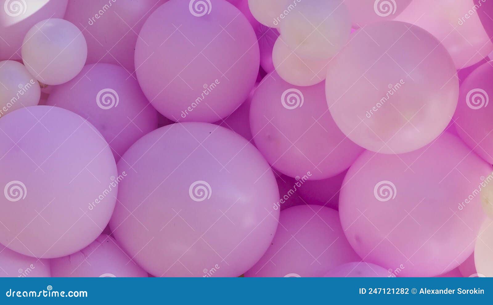 Balls of Blue or Purple Color, Composition Stock Photo - Image of ...