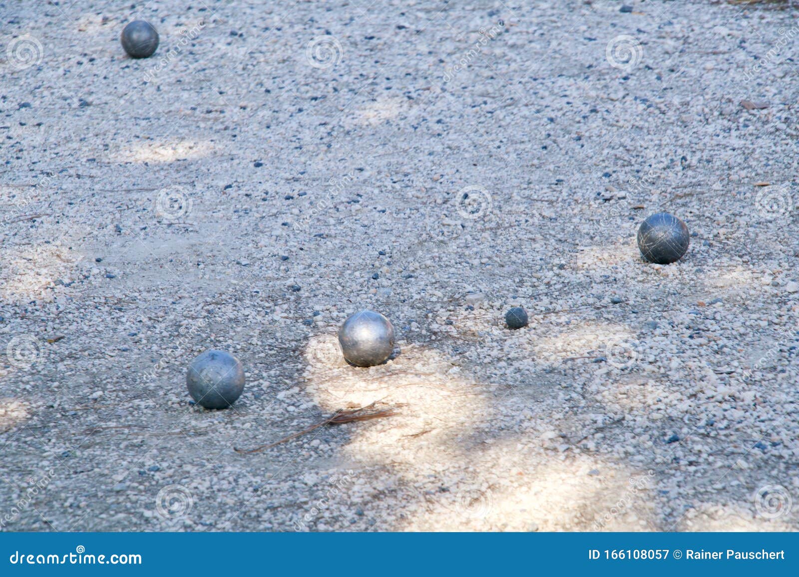 Balls of a Boules game stock image. Image of bowls, grass - 166108057
