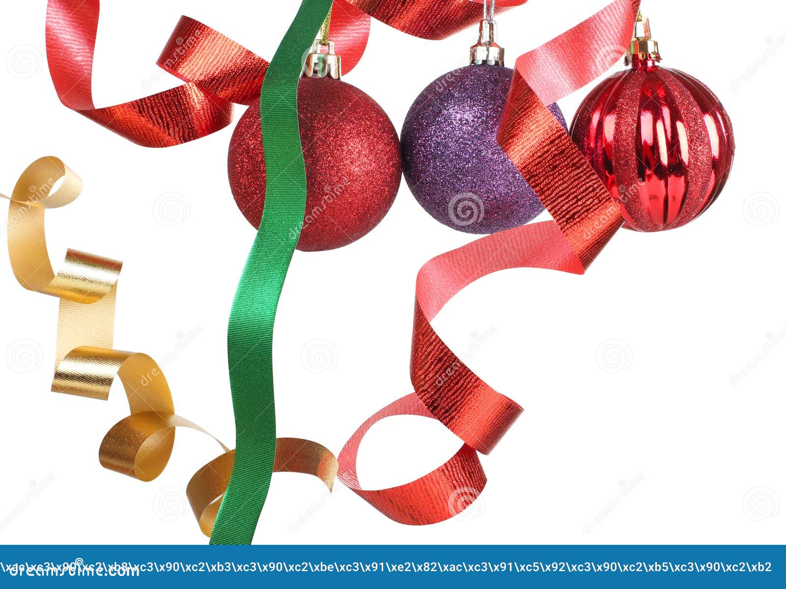 Balls and color ribbons stock photo. Image of object - 21891854