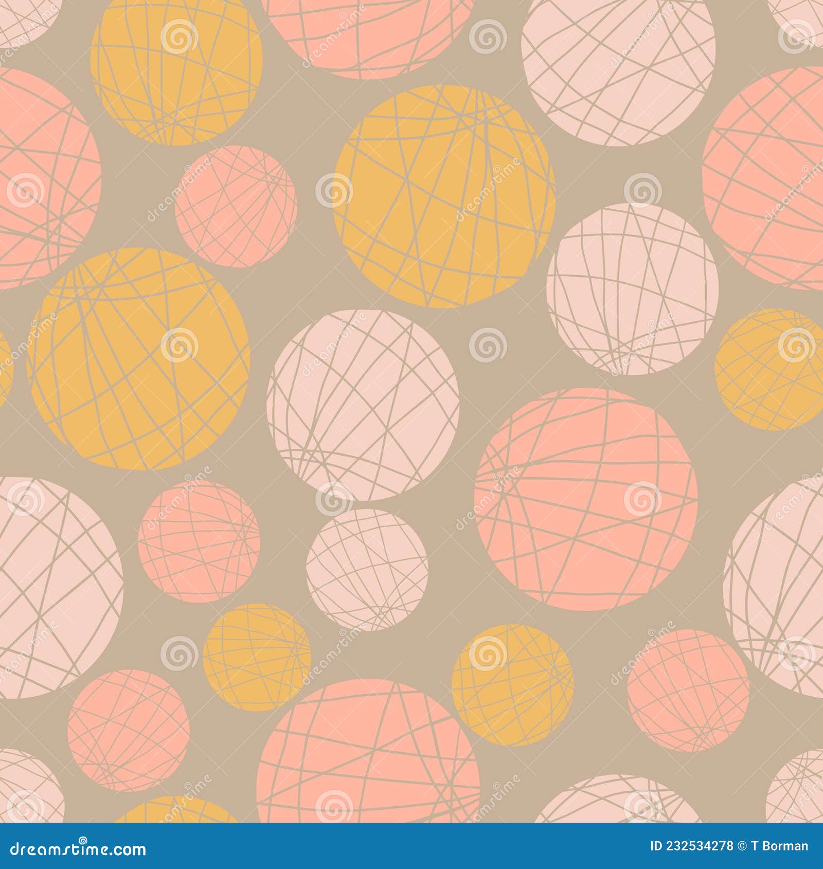 Balls of Different Sizes with Stripes Vector Seamless Pattern ...