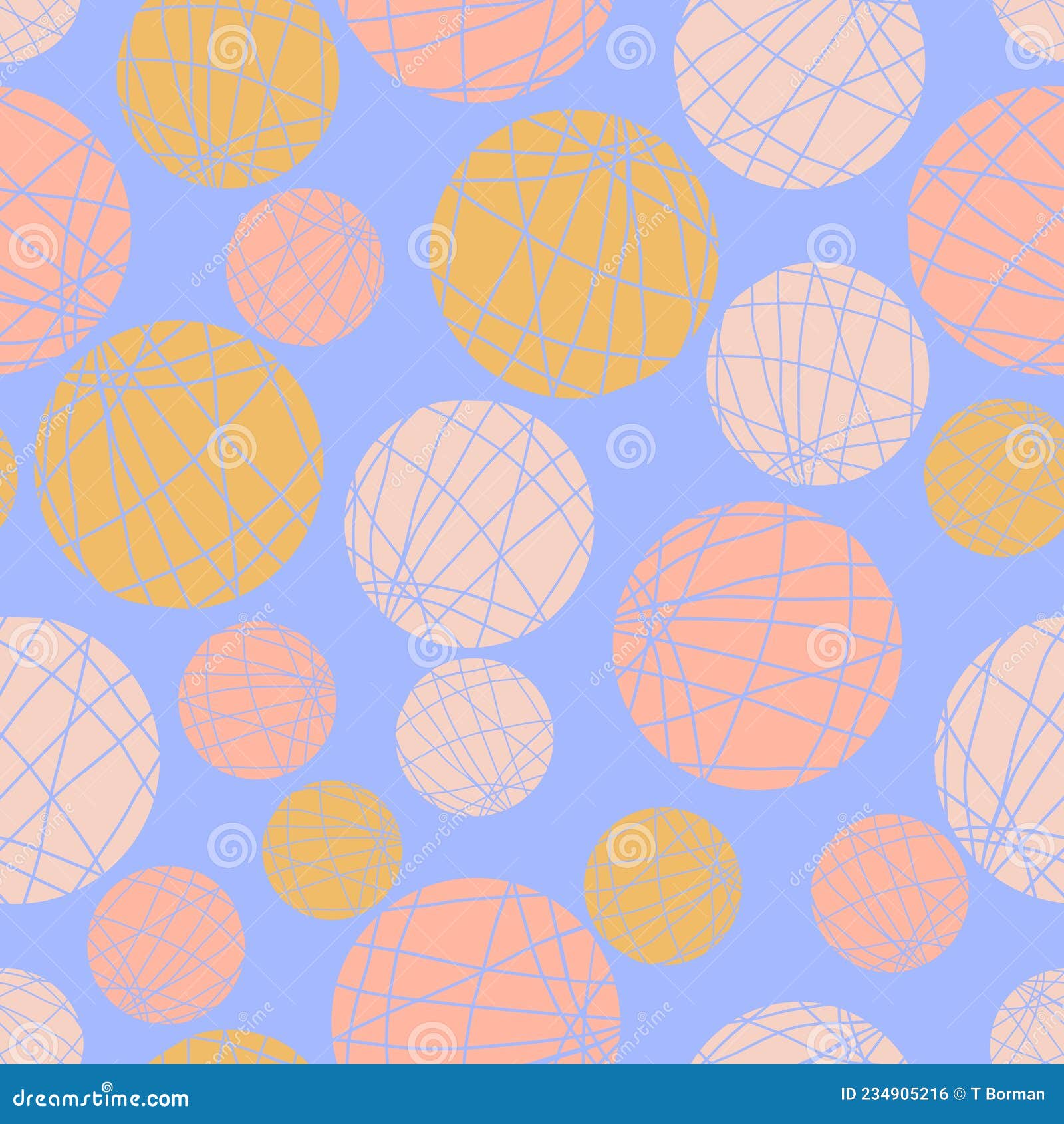 Balls of Different Sizes with Stripes Vector Seamless Pattern ...