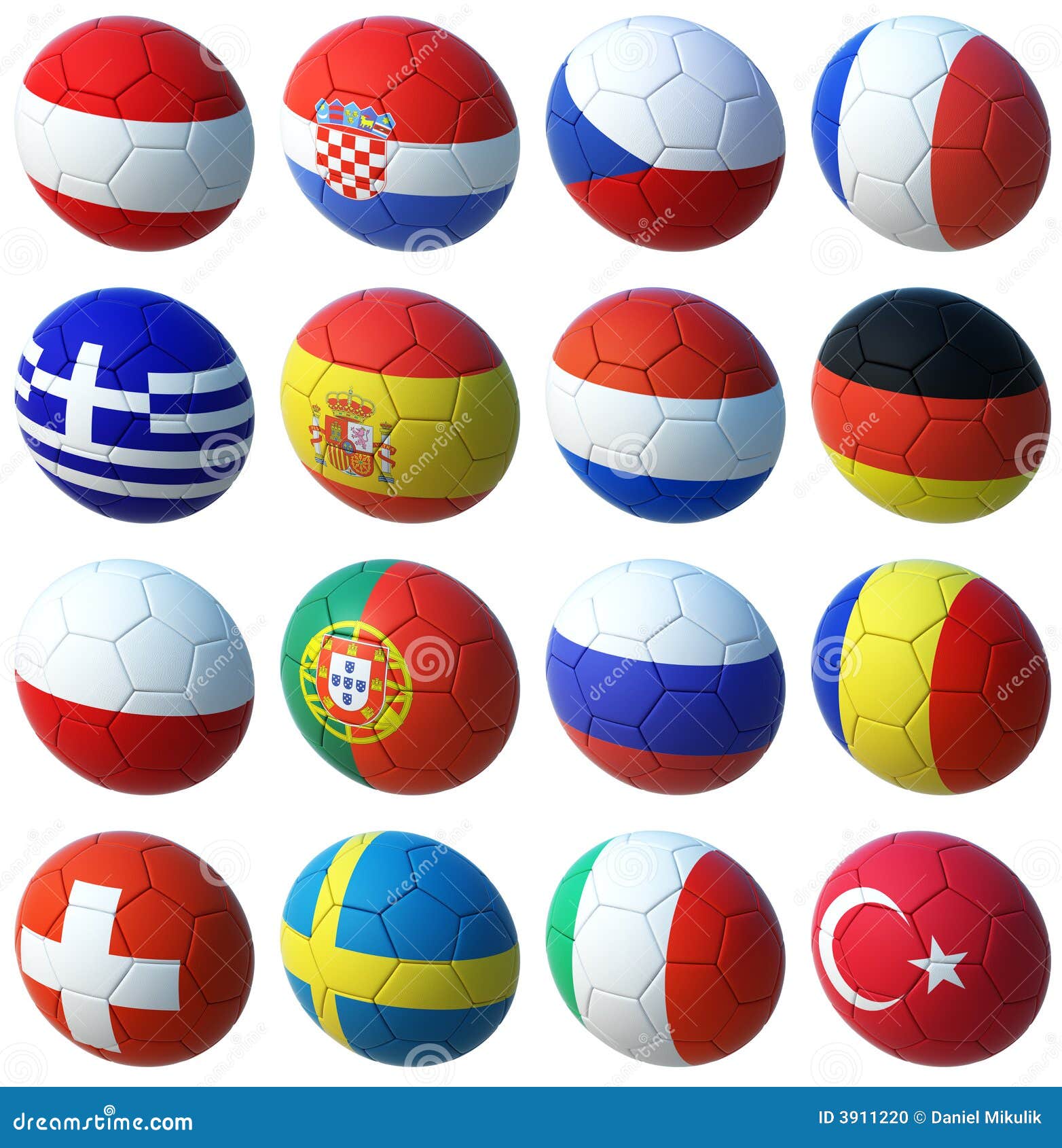 Balls with Euro 2008 flags stock illustration. Illustration of ...