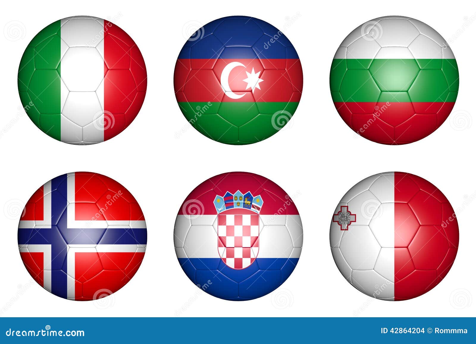 Balls with flag stock illustration. Illustration of team - 42864204