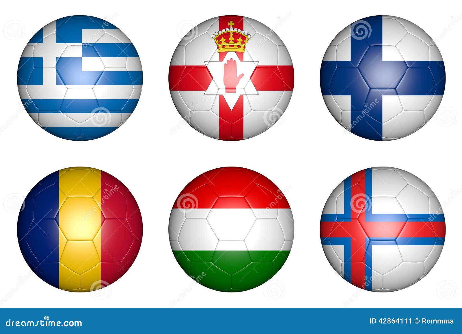Balls with flags stock illustration. Illustration of team - 42864111