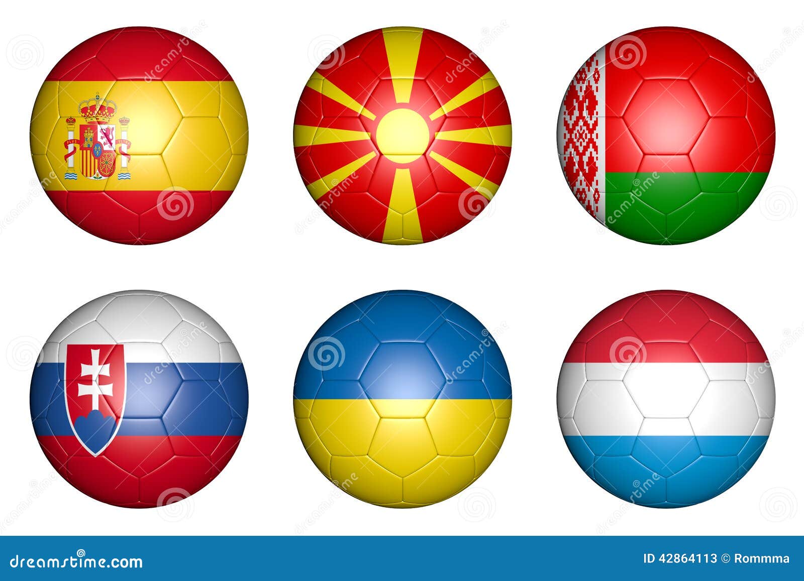 Balls with flags stock illustration. Illustration of spain - 42864113