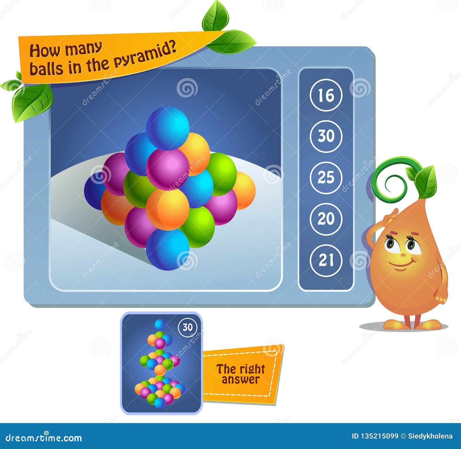 Balls game educational stock illustration. Illustration of maths ...
