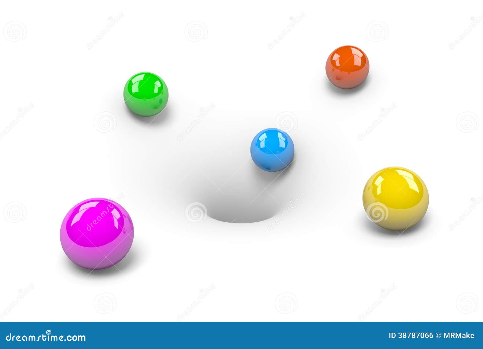 Balls in Hole stock illustration. Illustration of doubt - 38787066