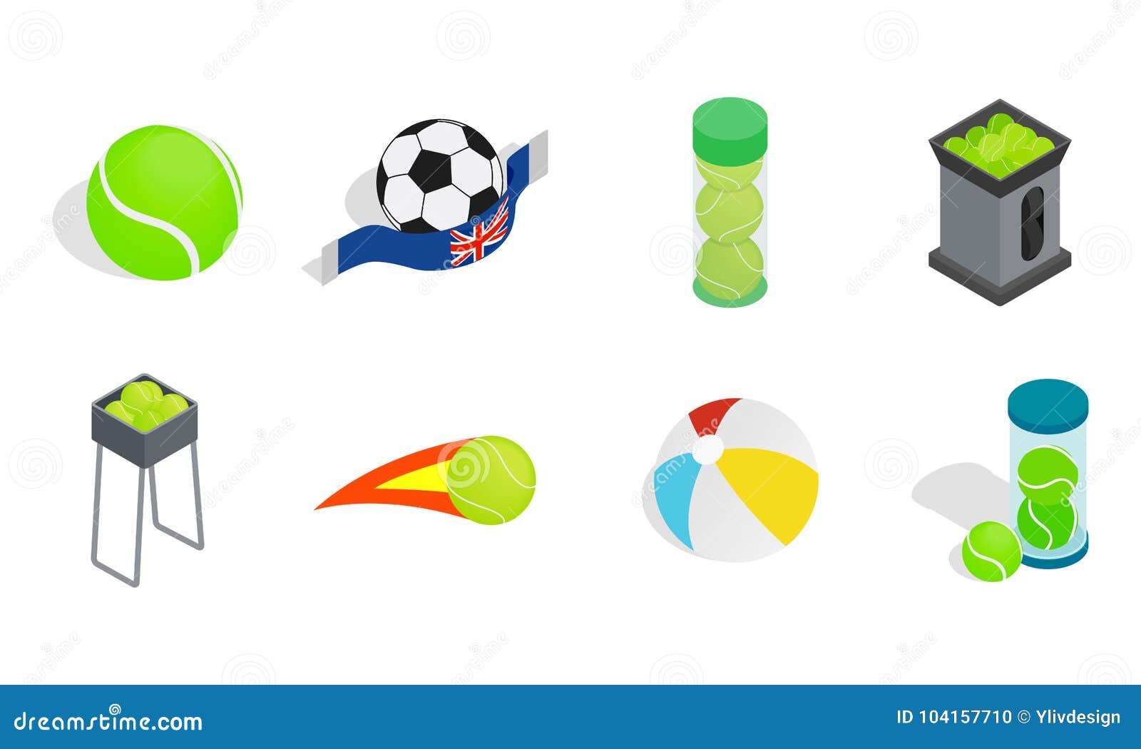 Balls Icon Set, Isometric Style Stock Vector - Illustration of design ...