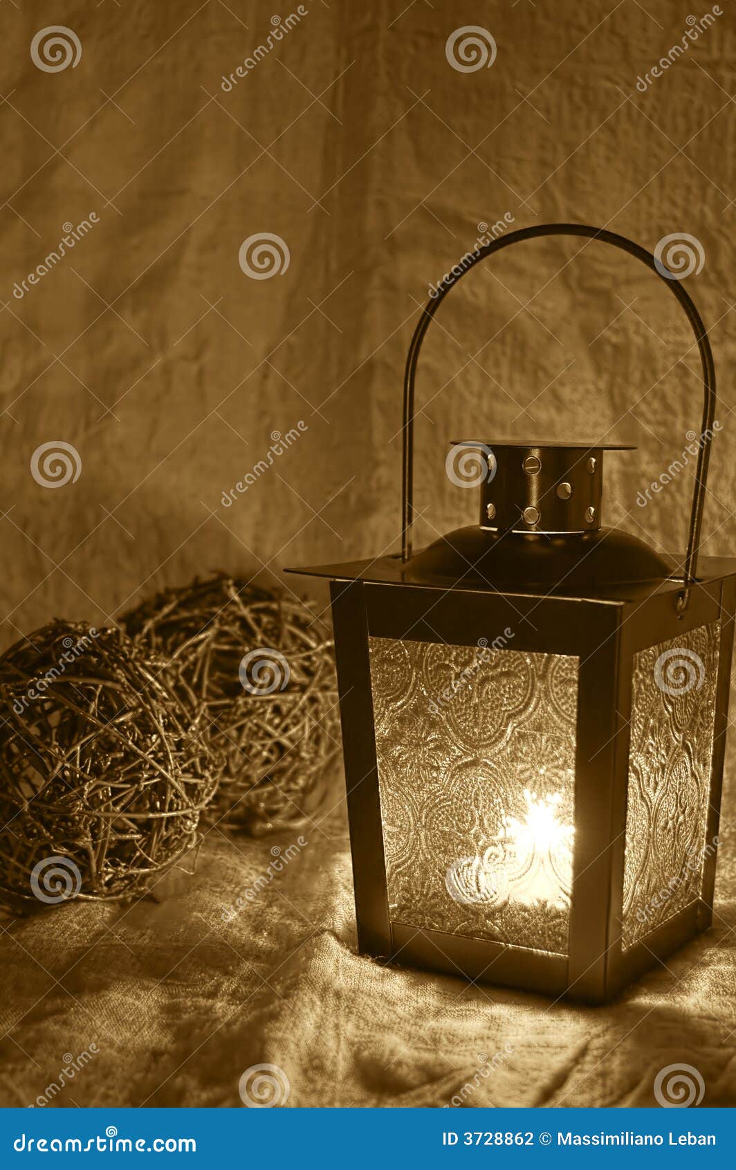 Balls and lantern stock photo. Image of twisted, material - 3728862