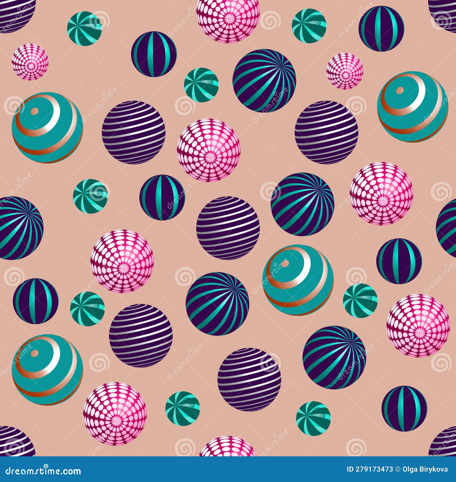 Balls pattern stock illustration. Illustration of seamless - 279173473