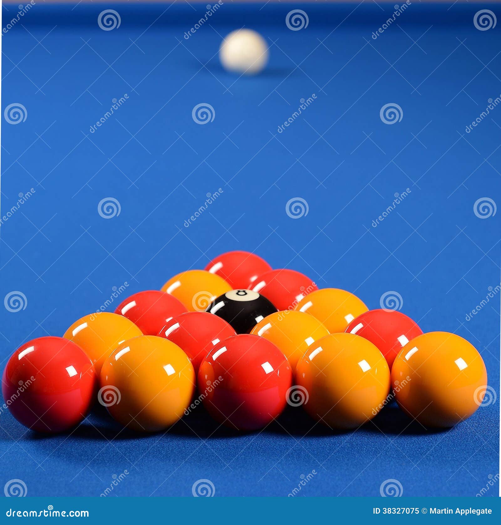 Balls on a pool table stock image. Image of light, closeup - 38327075