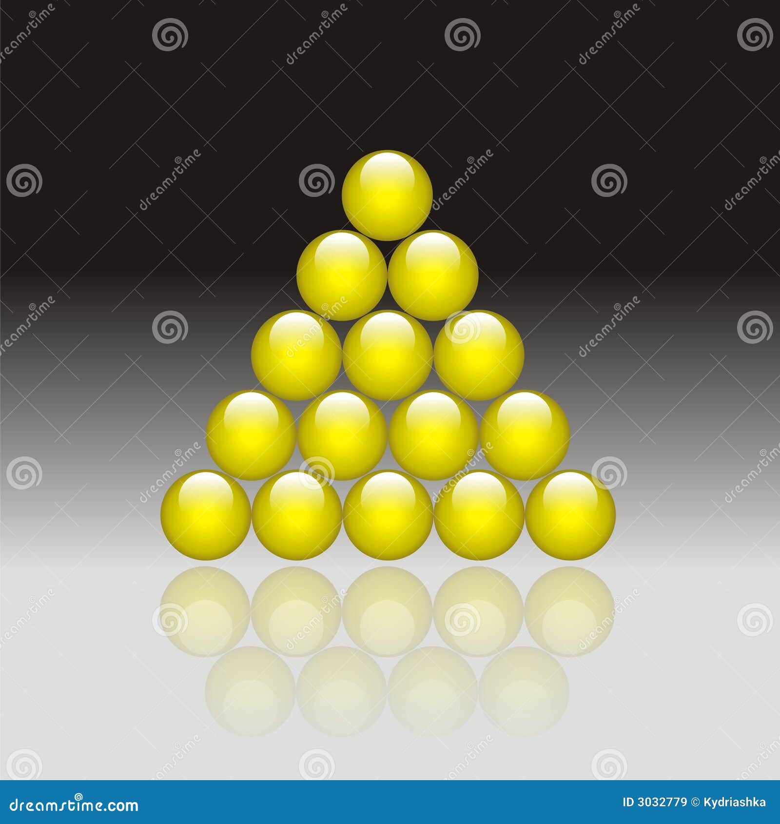 Balls pyramid stock vector. Illustration of profit, ball - 3032779