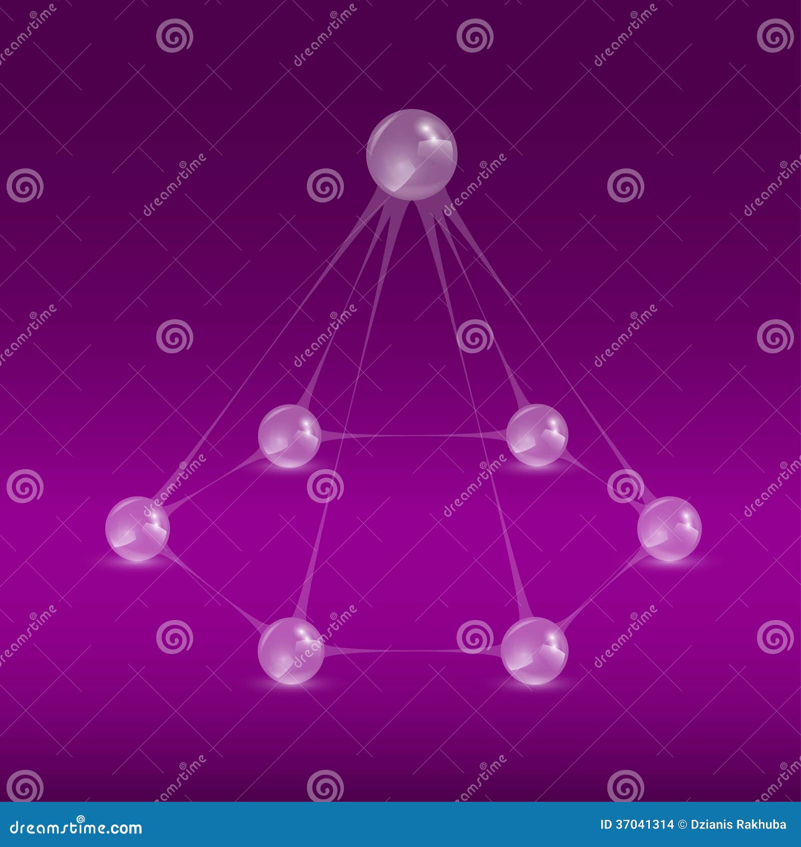 Balls pyramid stock vector. Illustration of glow, ball - 37041314
