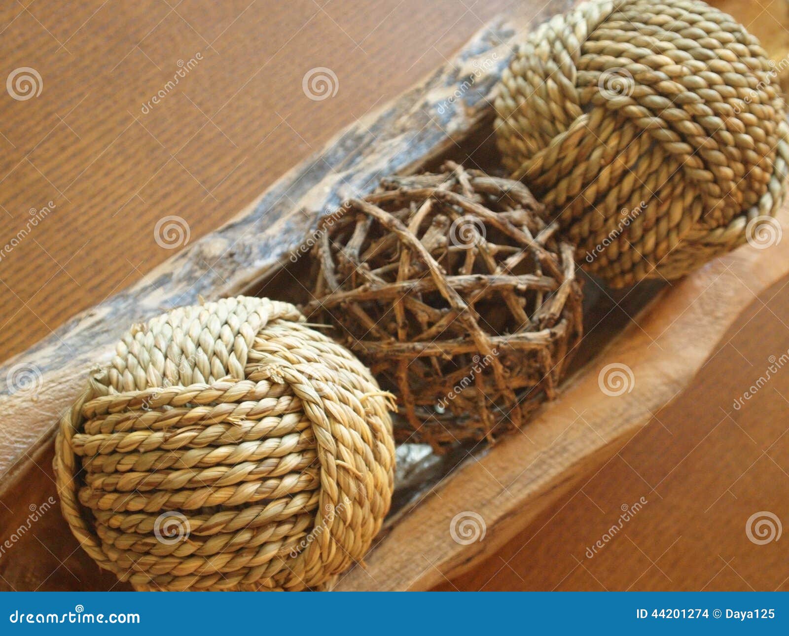 Balls with rope and branch stock photo. Image of balls - 44201274