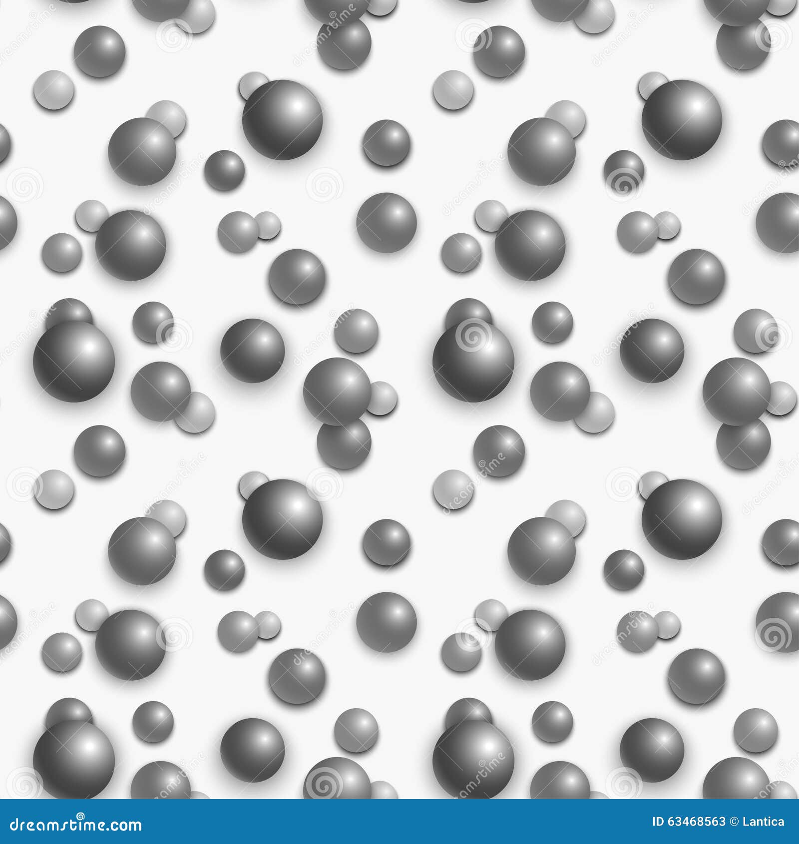 Balls with Shadow Seamless Background Stock Vector - Illustration of ...