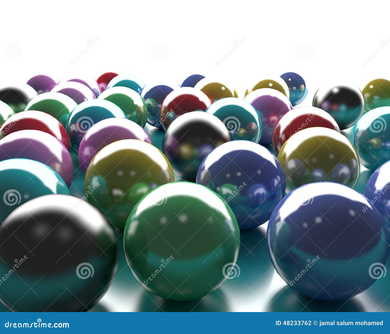Balls stock photo. Image of reflective, coloured, shiny - 48233762