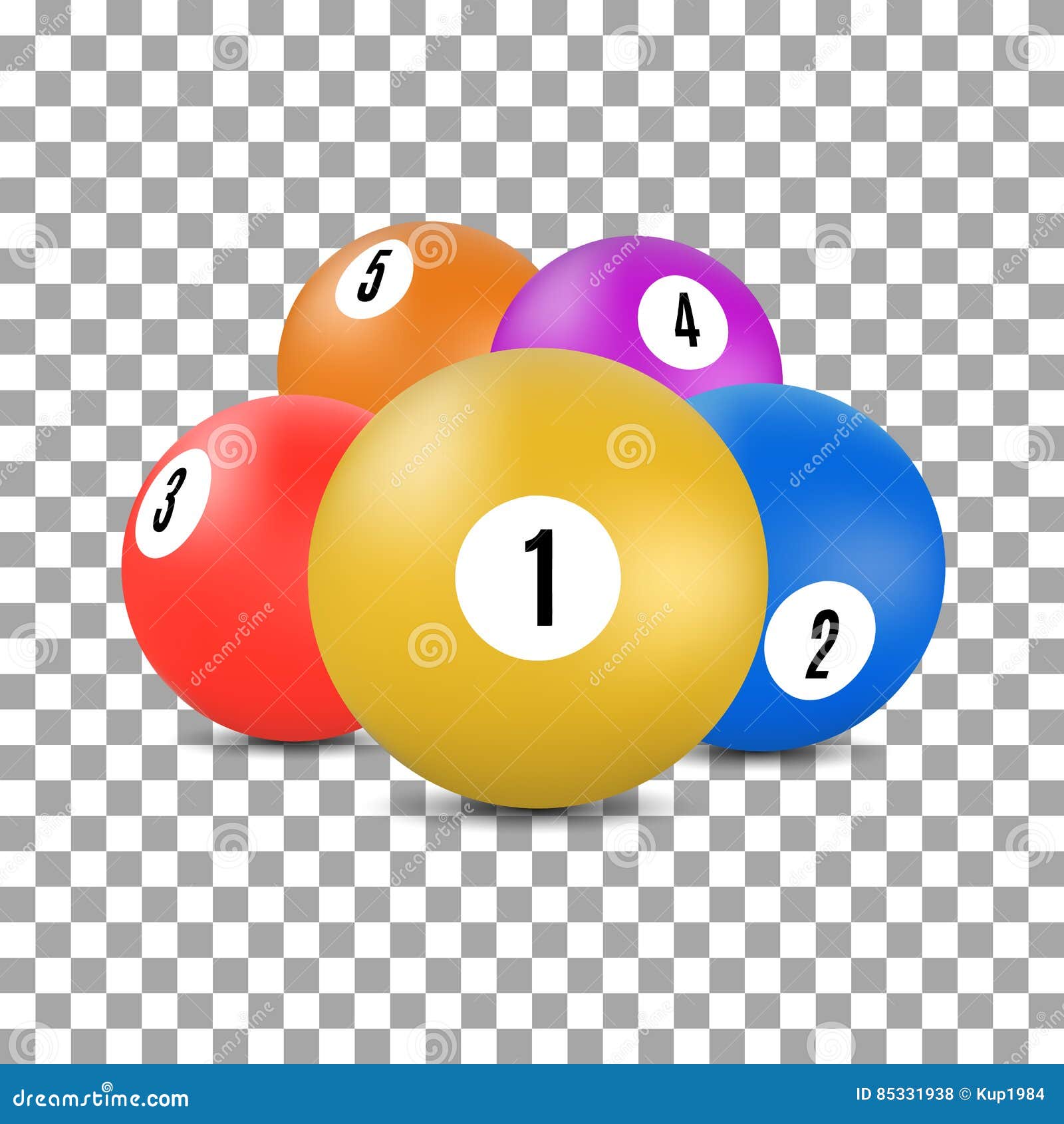 Balls for Snooker and Billiards in 3D Style, Vector Illustration. Stock ...