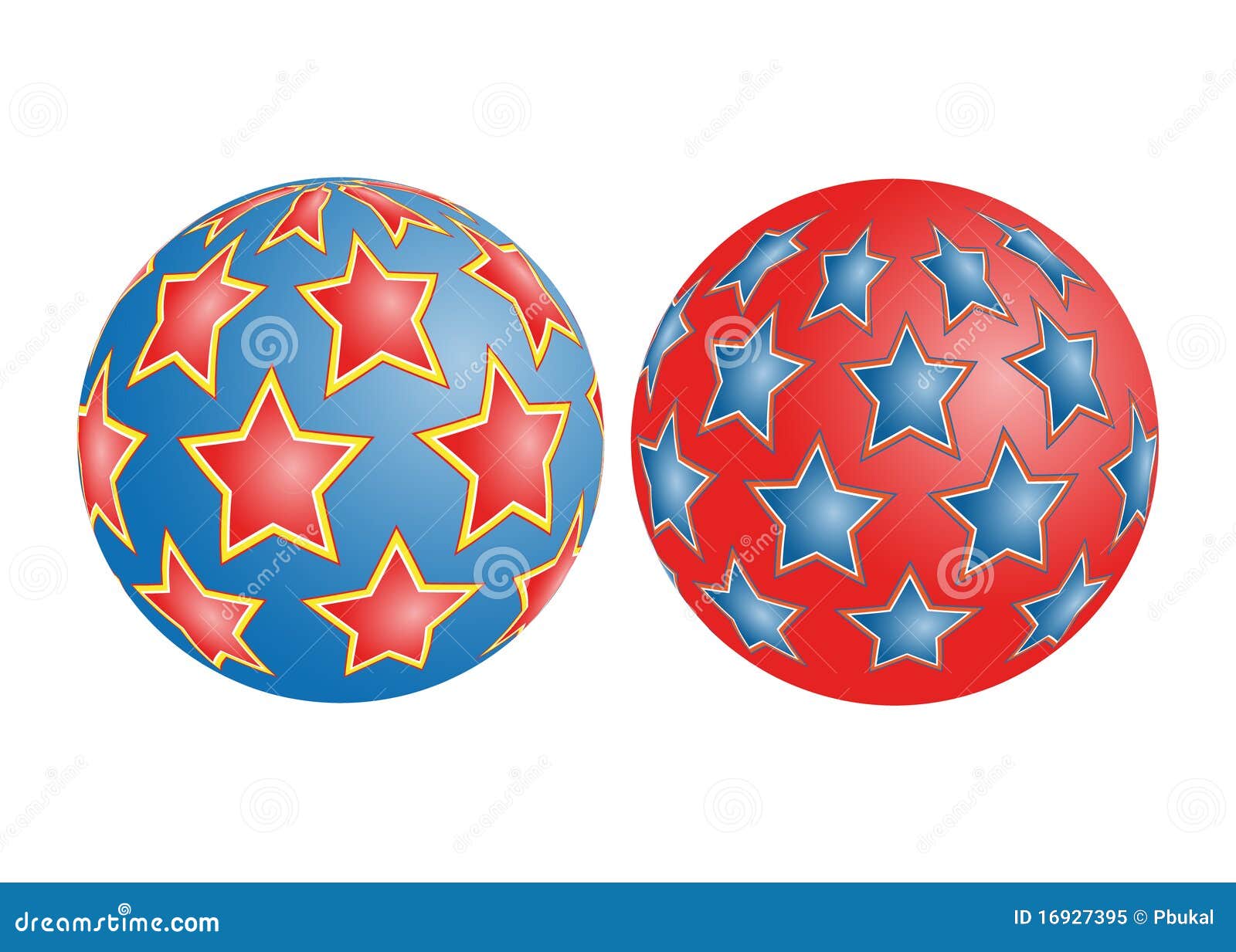 Balls with stars stock vector. Illustration of decorative - 16927395