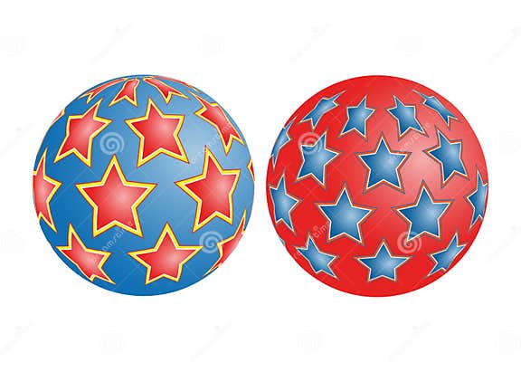 Balls with stars stock vector. Illustration of decorative - 16927395