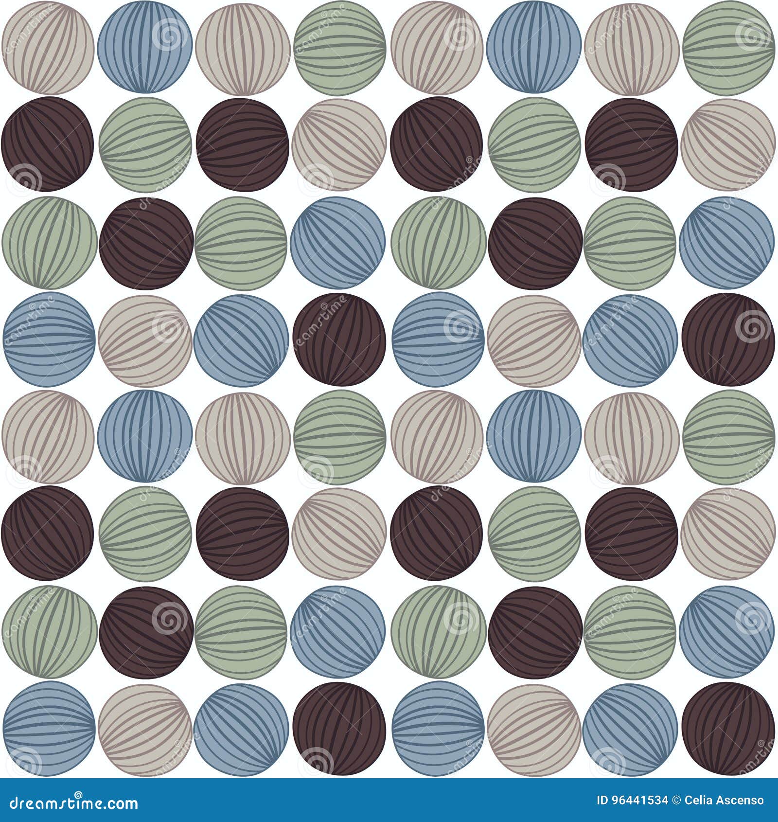Balls Stripes Seamless Texture Stock Illustration - Illustration of ...