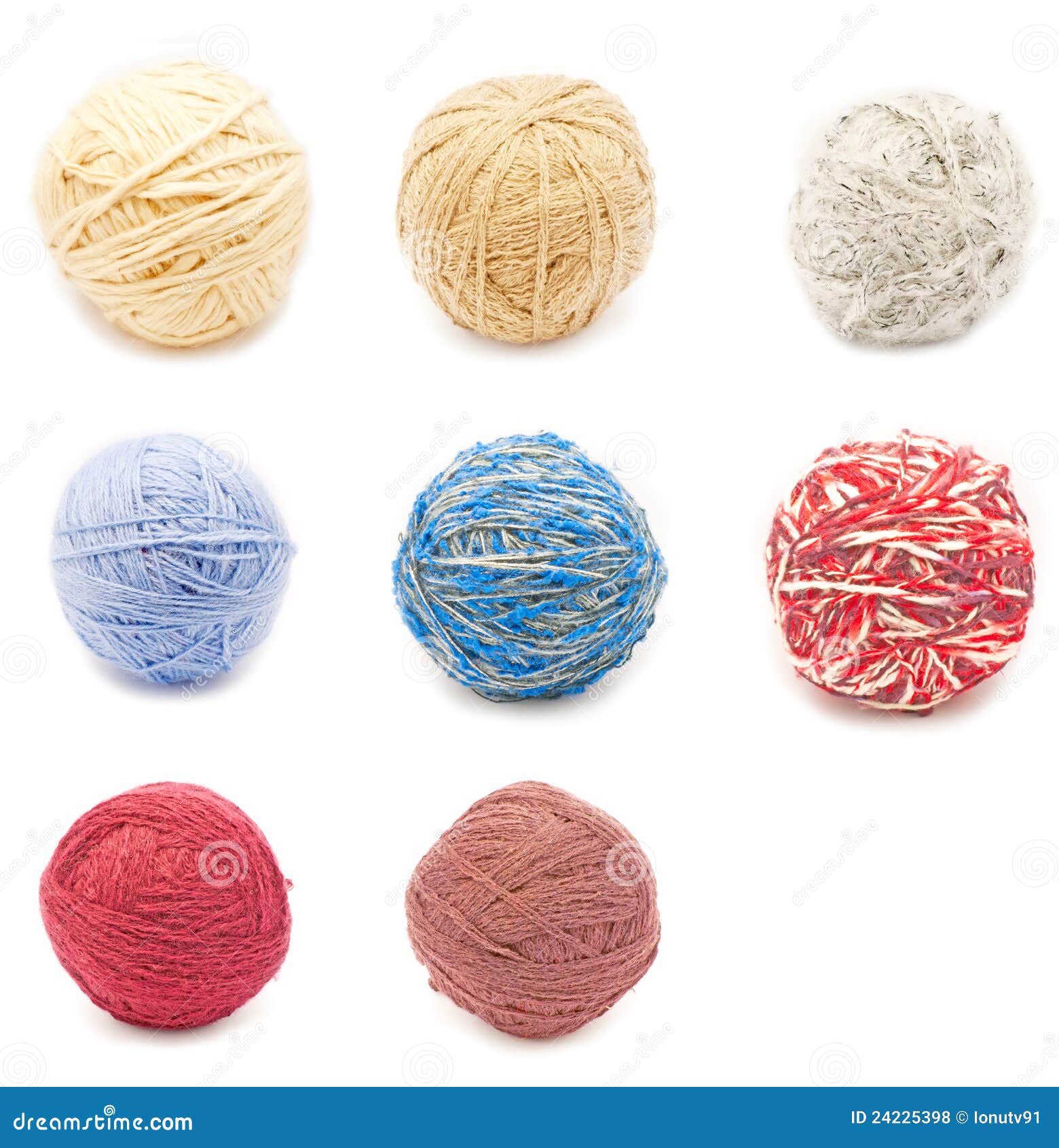 Balls of thread stock photo. Image of wool, pieces, white - 24225398
