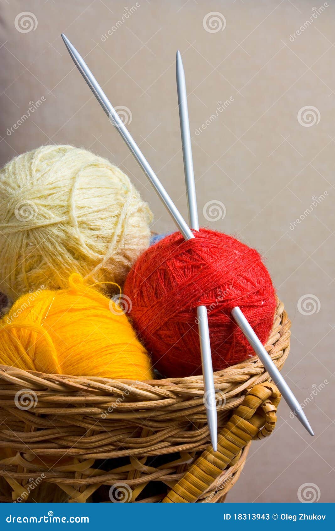 Balls with Thread for Knitting Stock Image - Image of needlework ...