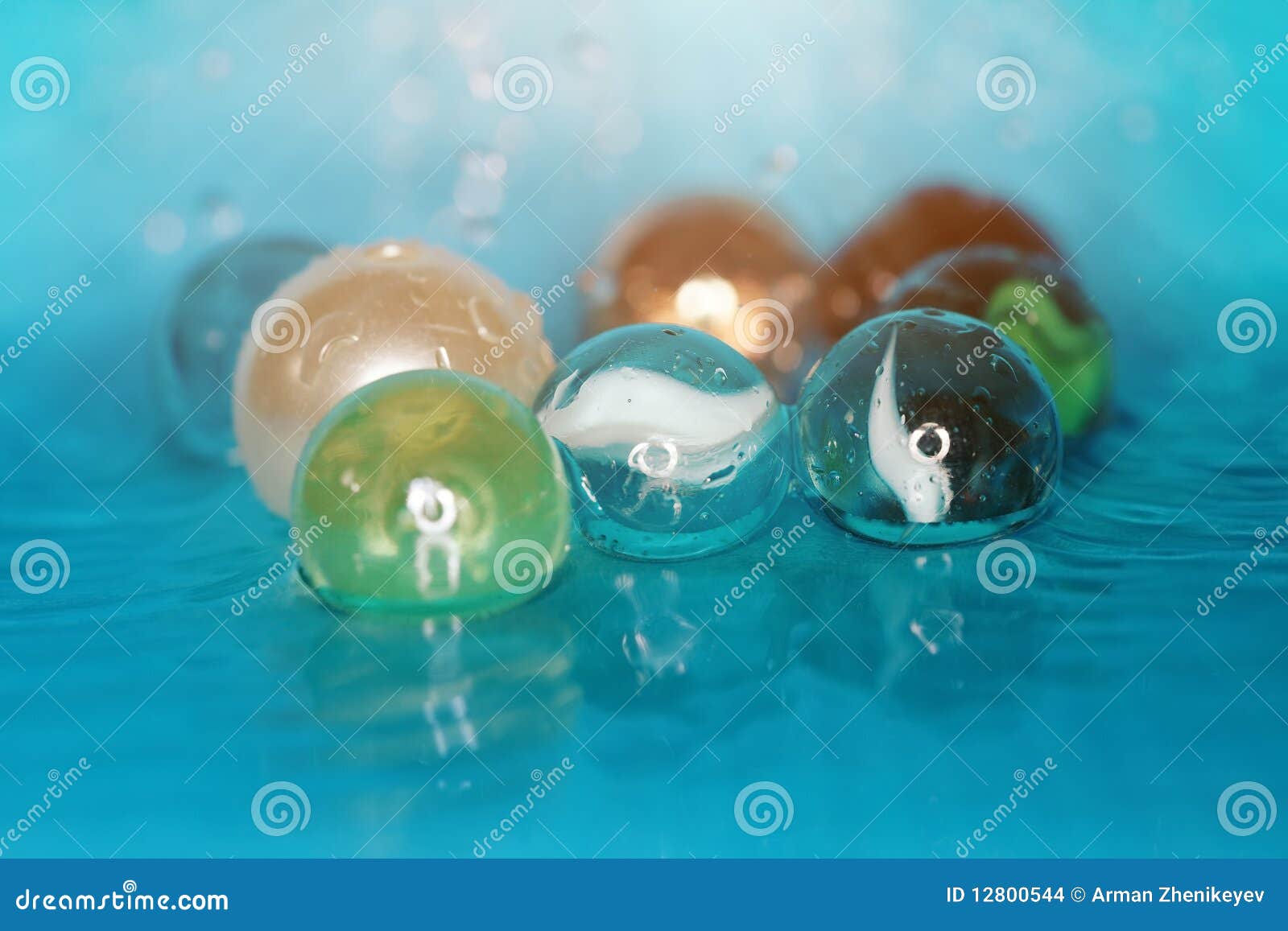 Balls and water stock photo. Image of flow, design, freshness - 12800544