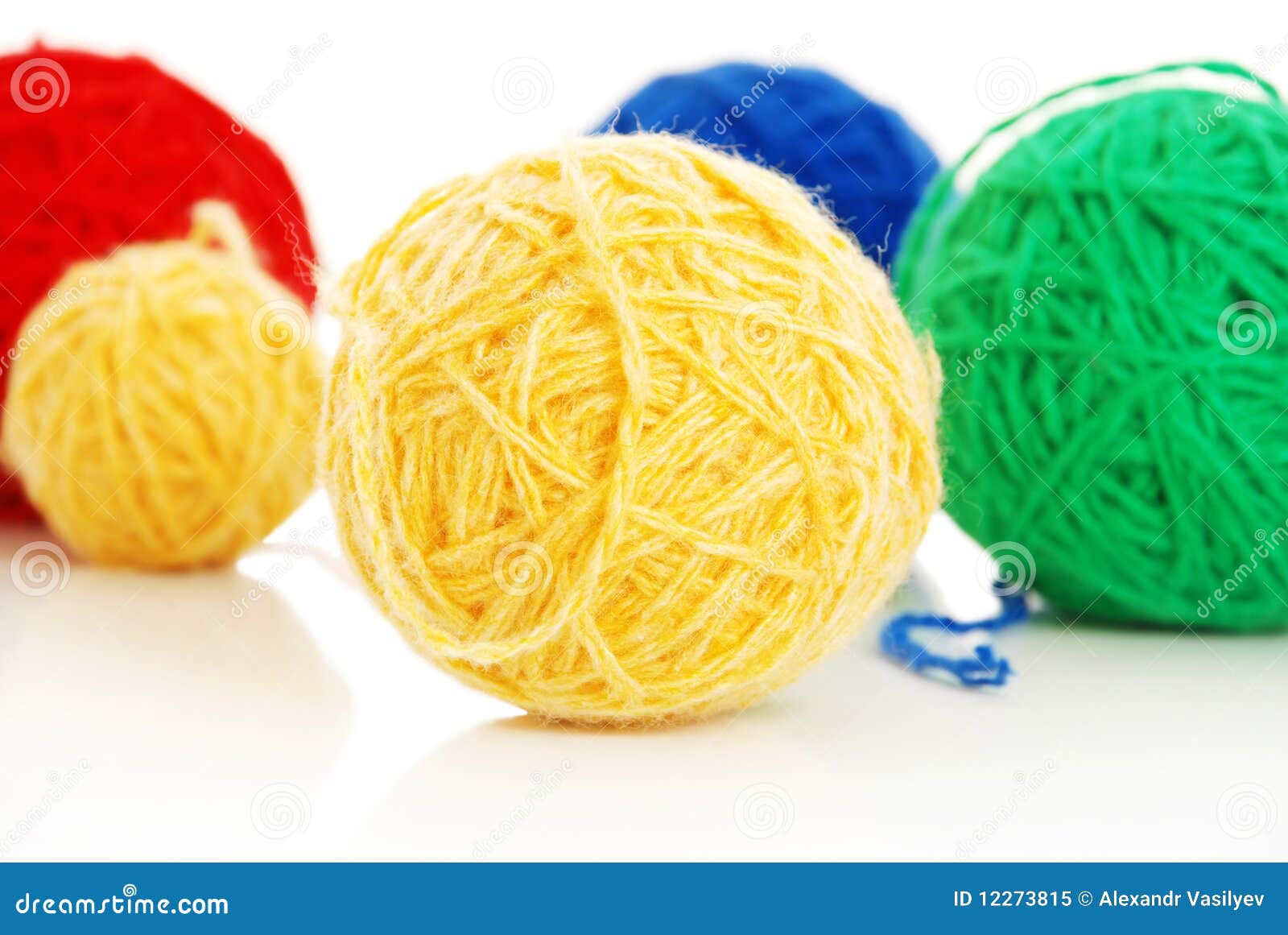 Balls of wool stock image. Image of yellow, winter, ball - 12273815
