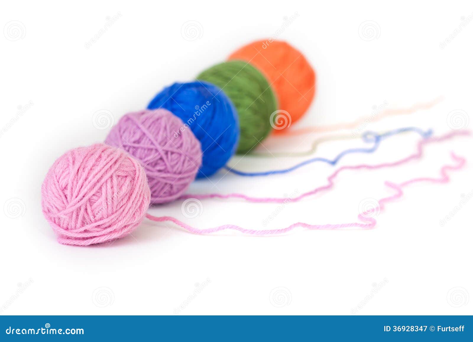 Balls of Wool of Different Colors Stock Image - Image of pattern ...