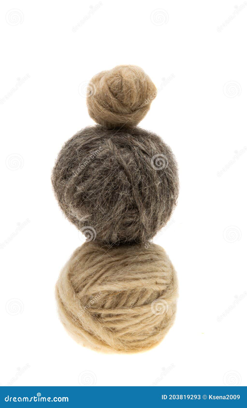 Balls of wool isolated stock image. Image of ball, warm - 203819293