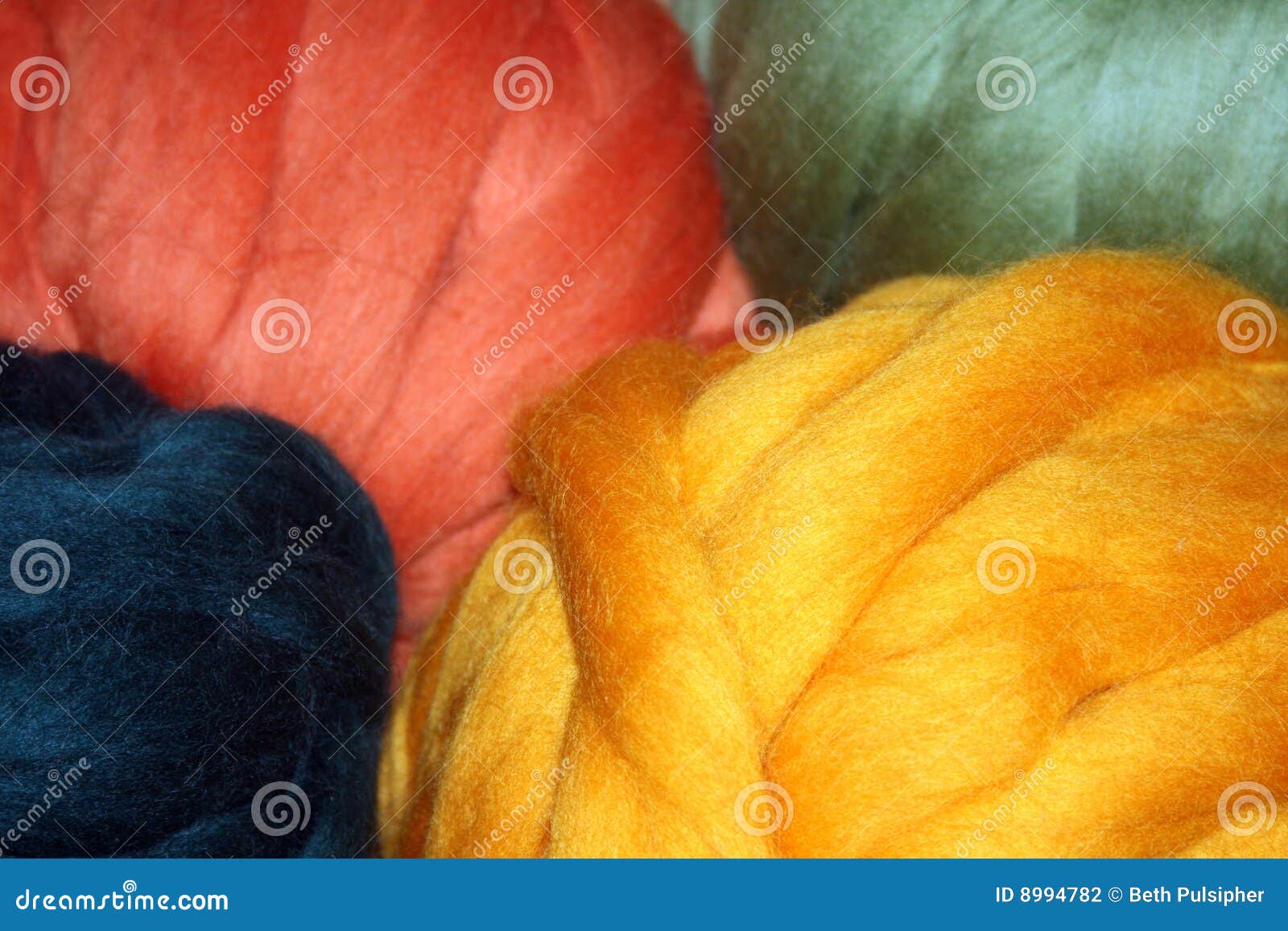 Balls of Wool Roving stock photo. Image of blue, color - 8994782