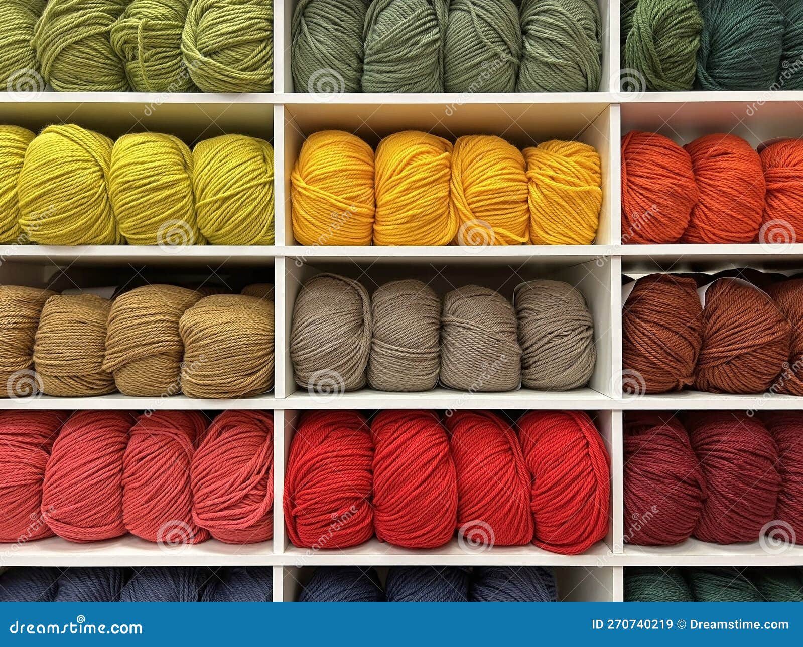 Balls of Wool. Shelf with Knitting Wool Stock Image - Image of ...
