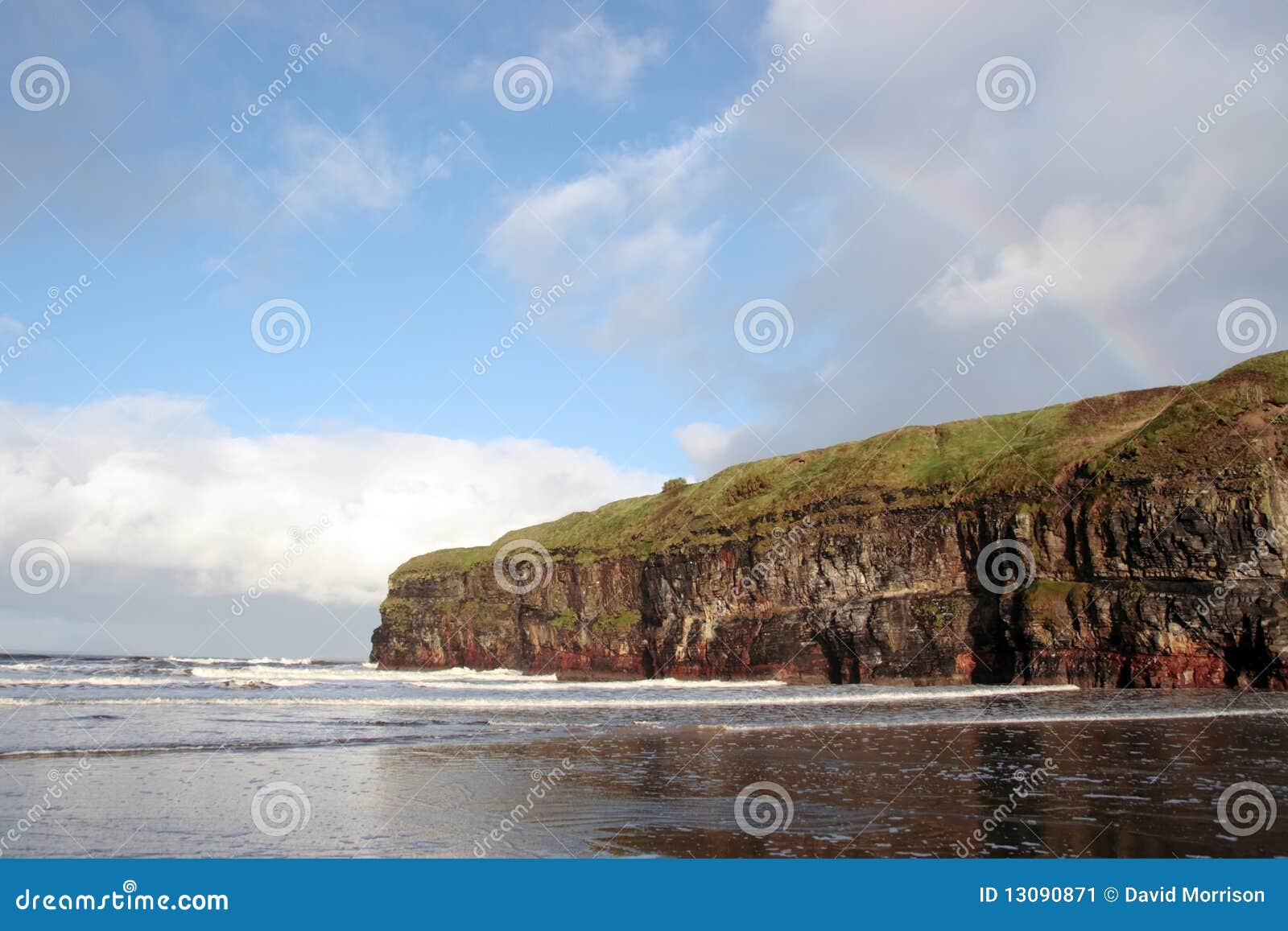 Ballybunion Beach Winter Rainbow Stock Image - Image of atlantic ...