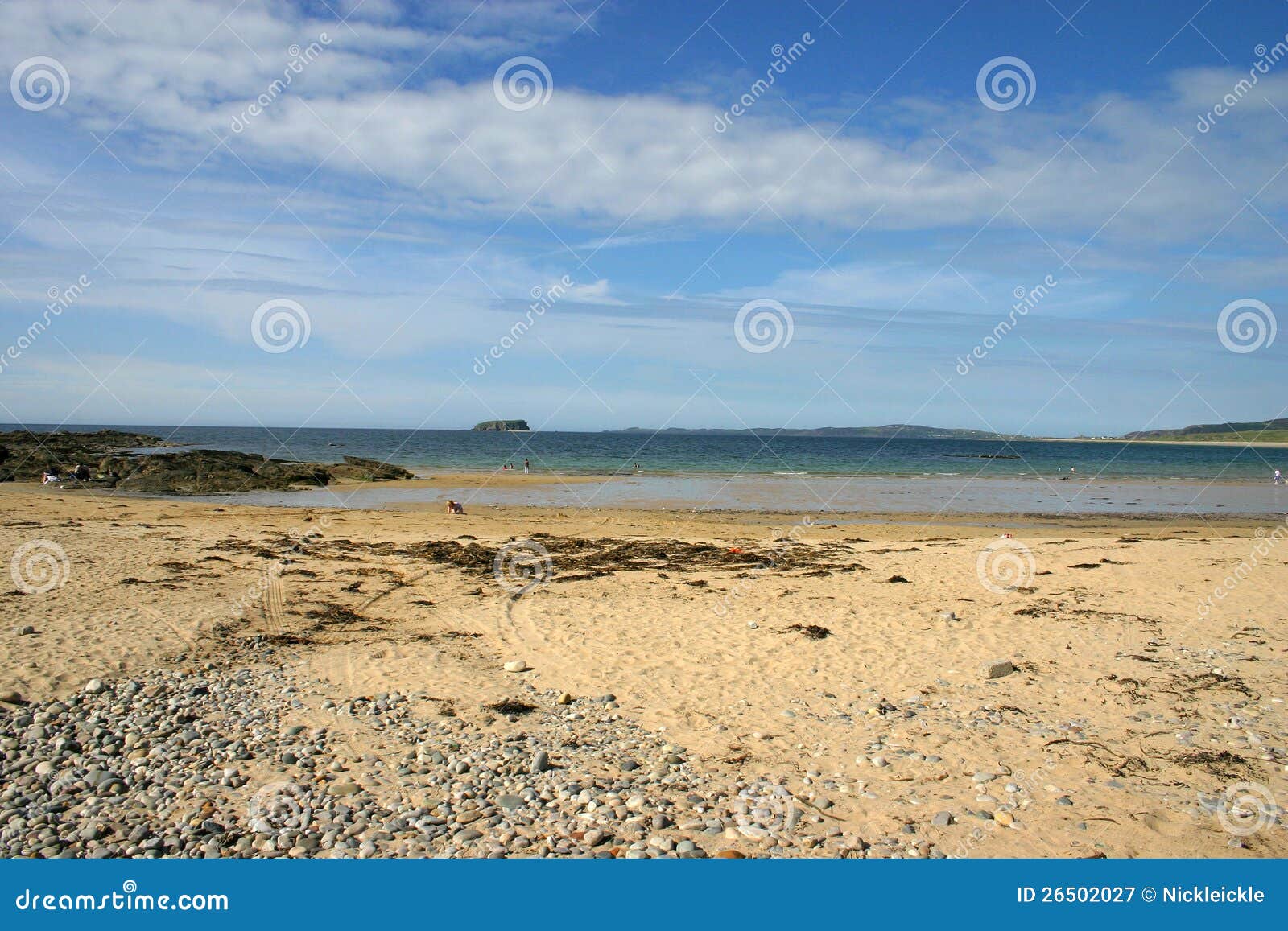 Ballyliffin Beach stock image. Image of sand, blue, donegal - 26502027