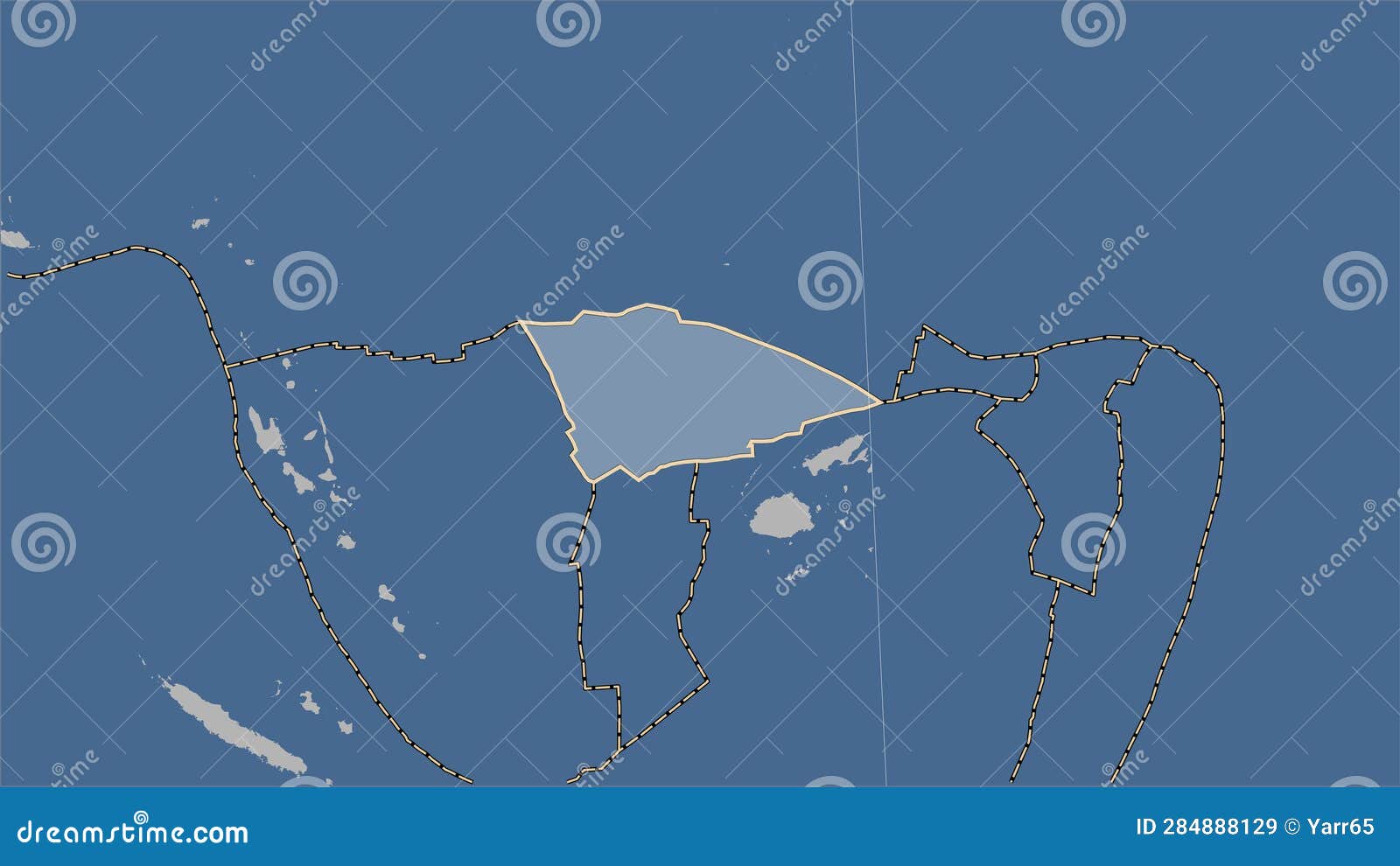 Balmoral Reef Plate - Boundaries. Contour Map Stock Illustration ...