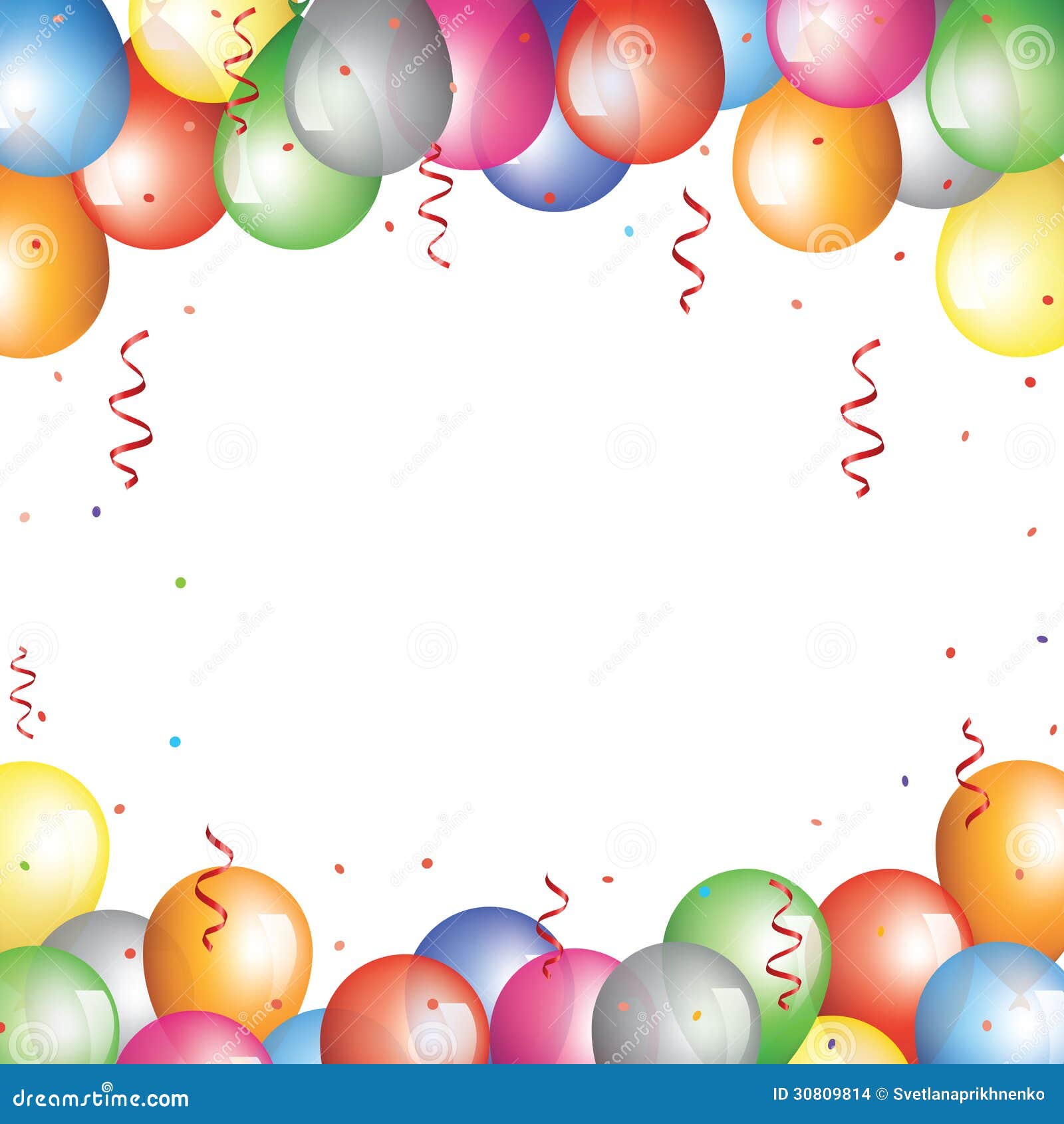 Baloon border stock vector. Illustration of round, child - 30809814