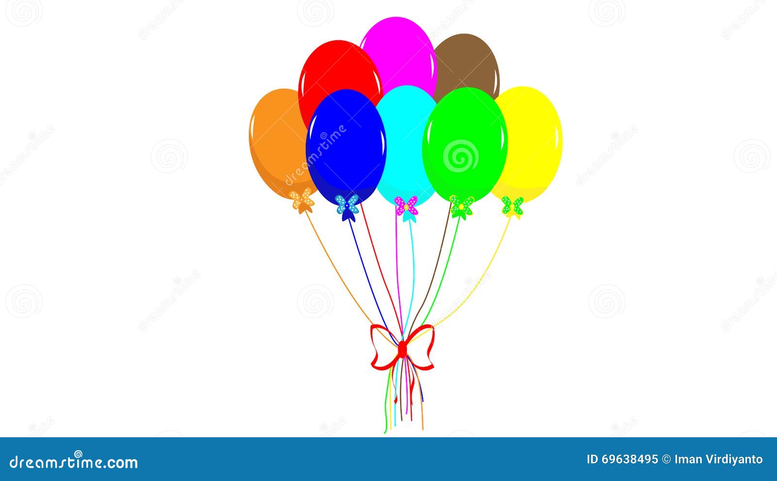Baloon stock vector. Illustration of eight, birthday - 69638495