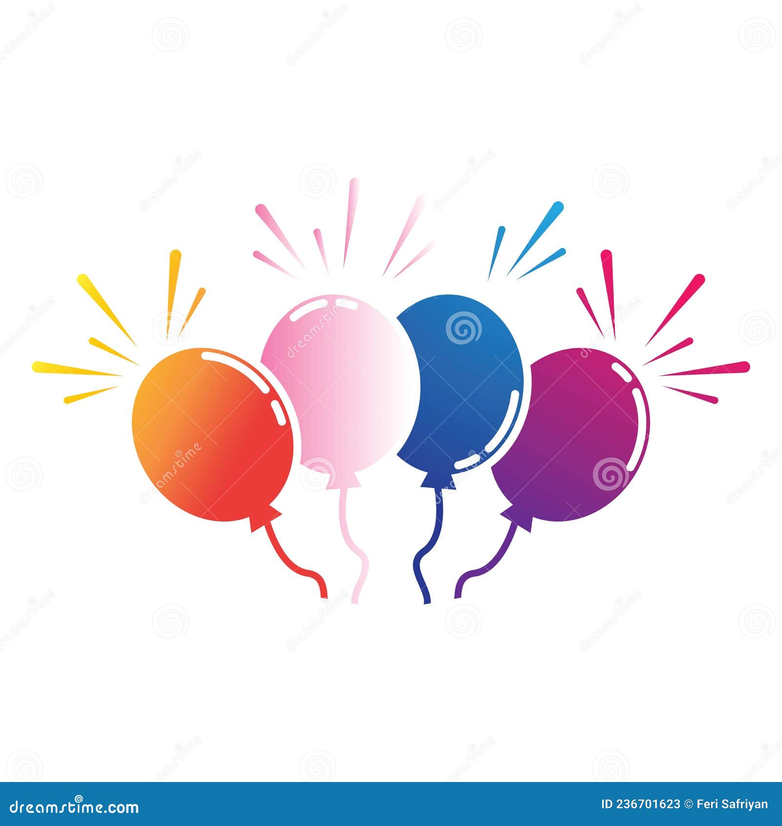 Baloon Vector Logo Template Stock Vector - Illustration of happy ...