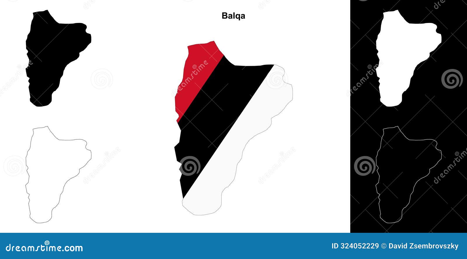 Balqa outline map stock illustration. Illustration of balqa - 324052229