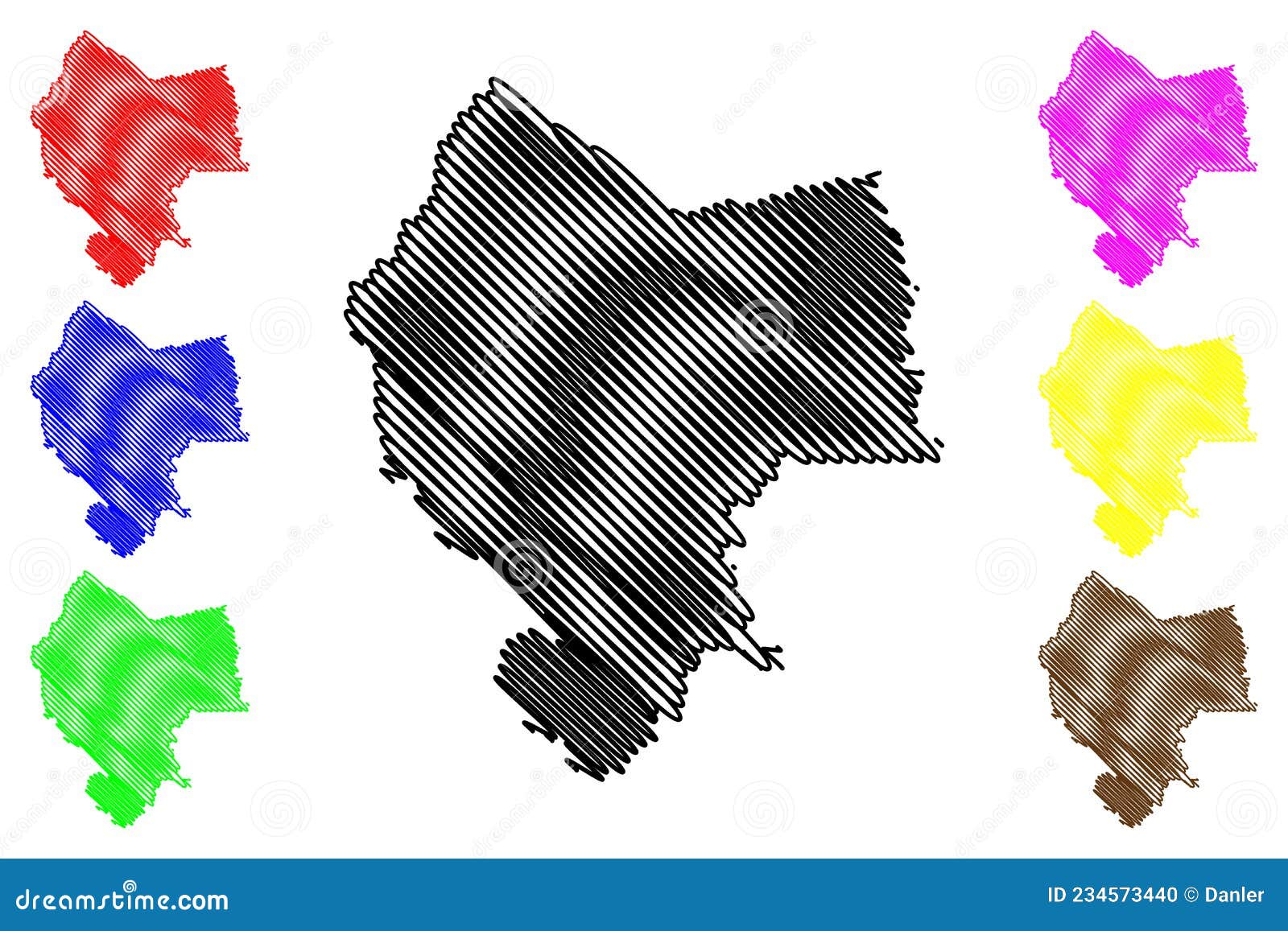 Balrampur District Uttar Pradesh State, Republic of India Map Vector ...