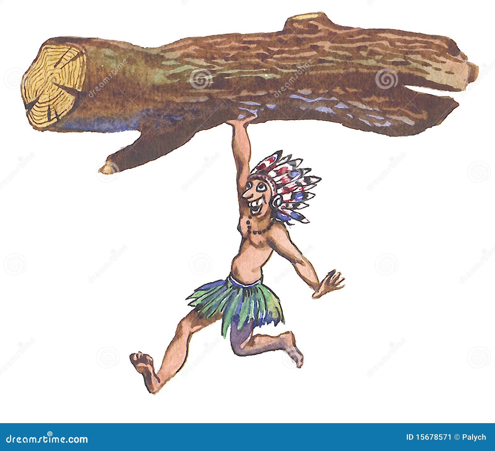 Balsa Tree Icon Realistic Drawing With White Background Stock ...